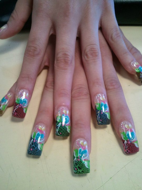 Magical Flower Mesh Nail Designs | Top Nails