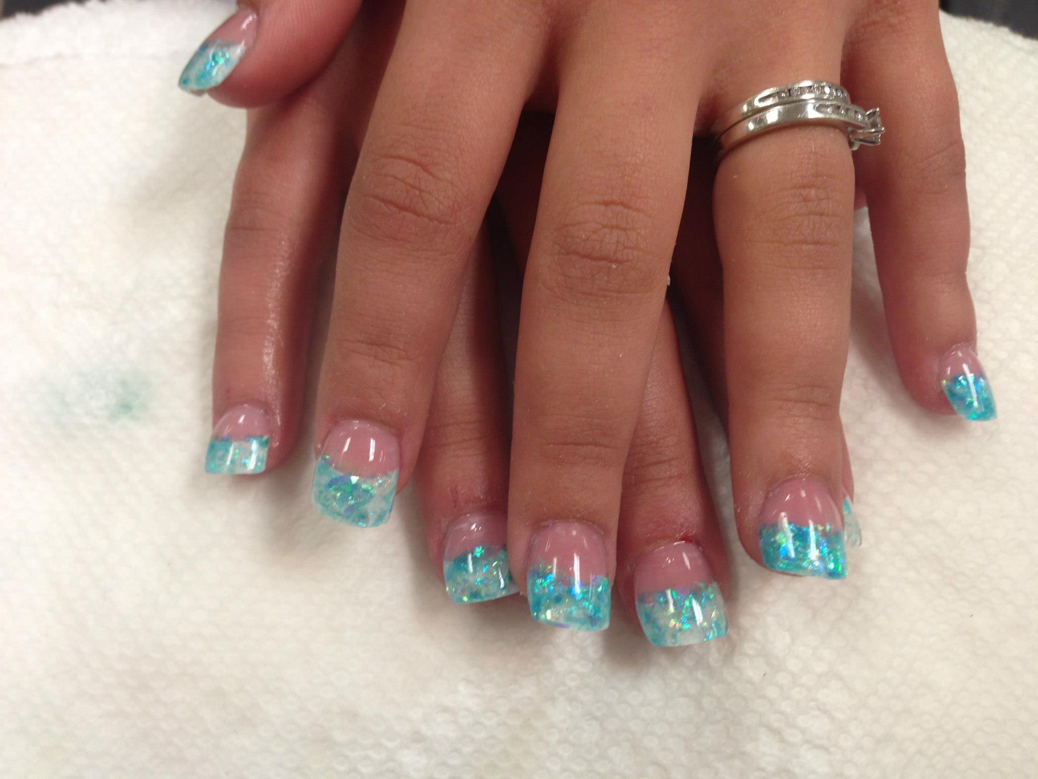 Ocean Reflections, nail art designs by Top Nails, Clarksville TN. | Top ...