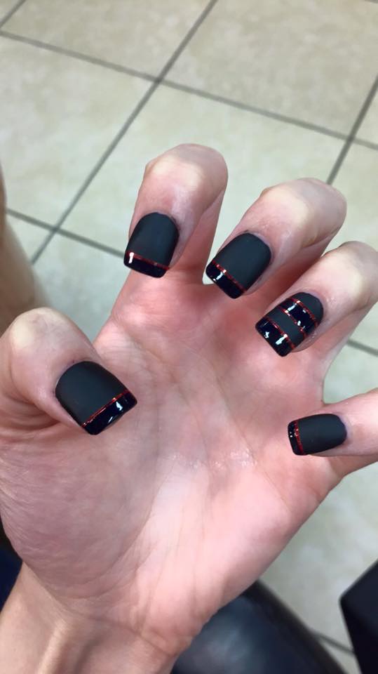 Gothic Vampire, nail art designs by Top Nails, Clarksville TN. | Top Nails